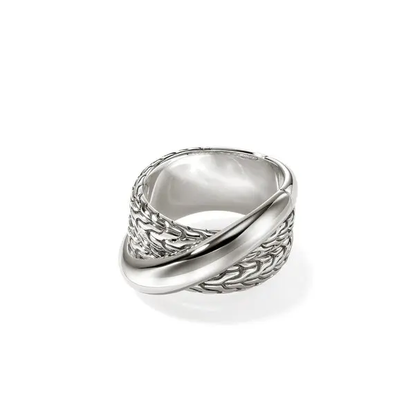 John Hardy Essential Crossover Ring - Sterling Silver