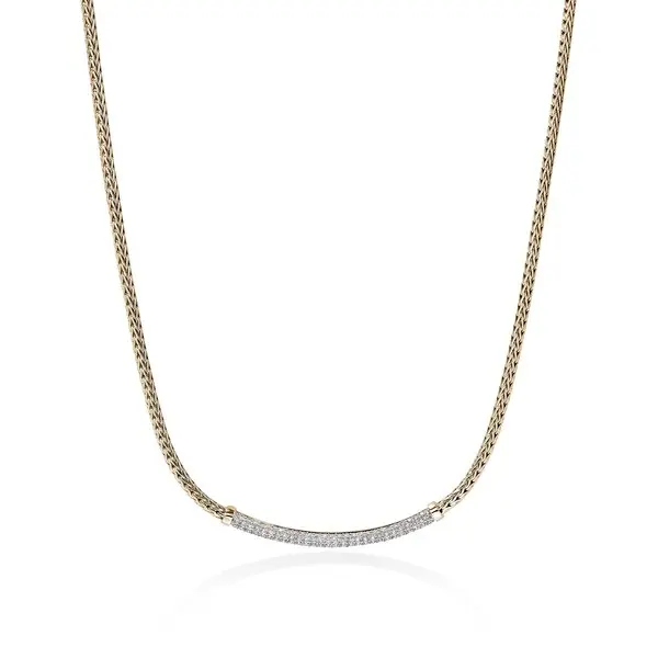 John Hardy Jh Essential Pavé Necklace - Gold