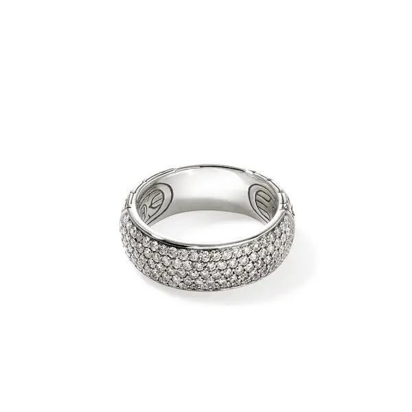 John Hardy Essential Pavé Band Ring - Sterling Silver