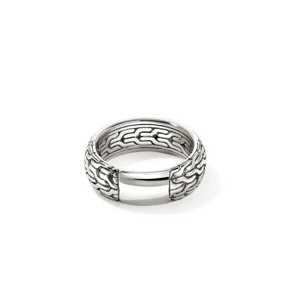John Hardy Essential Pavé Band Ring - Sterling Silver
