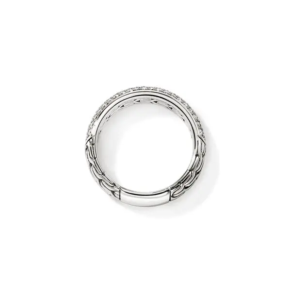 John Hardy Essential Pavé Band Ring - Sterling Silver