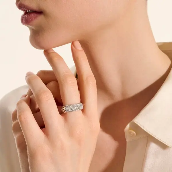 John Hardy Essential Pavé Band Ring - Sterling Silver
