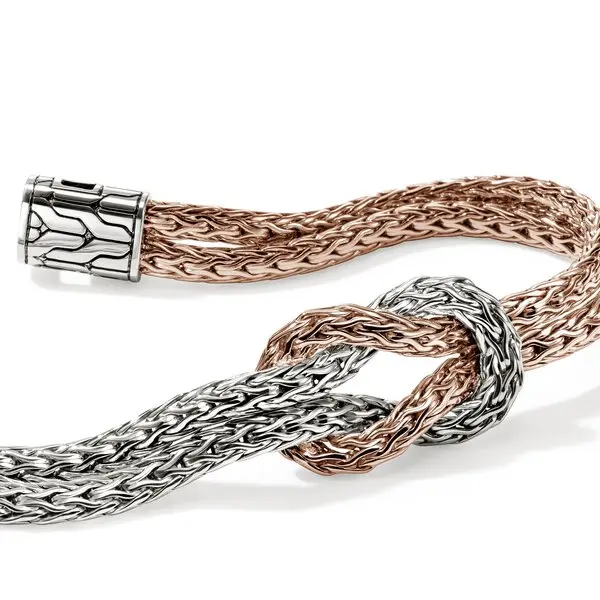 John Hardy Love Knot Bracelet In Rose Gold And