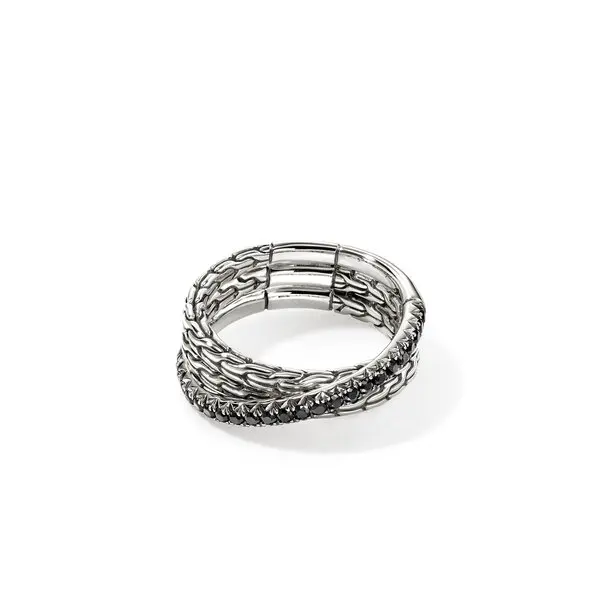 John Hardy Essentials Crossover Band Ring - Sterling Silver