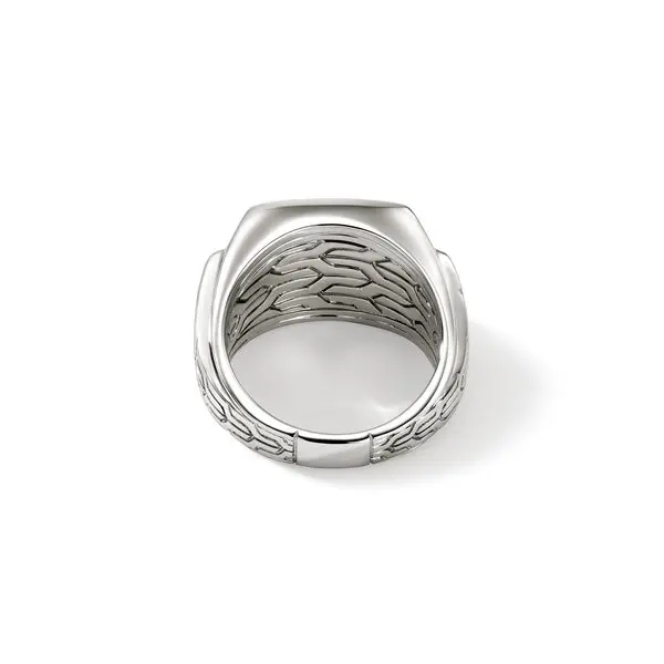 John Hardy Signet Ring With Black Sapphires