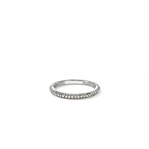 John Hardy Jh Essential Pave Band Ring - Sterling Silver