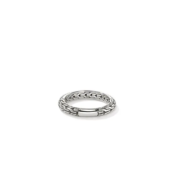 John Hardy Essential Diamond Band Ring - Sterling Silver