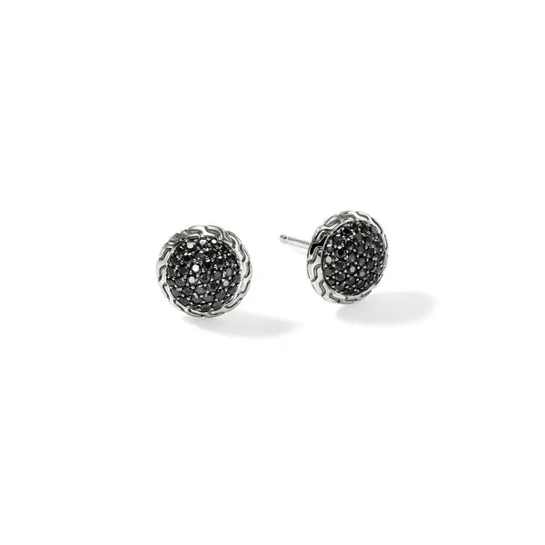 John Hardy Essential Pavé Stud Earrings, 10mm - Sterling Silver