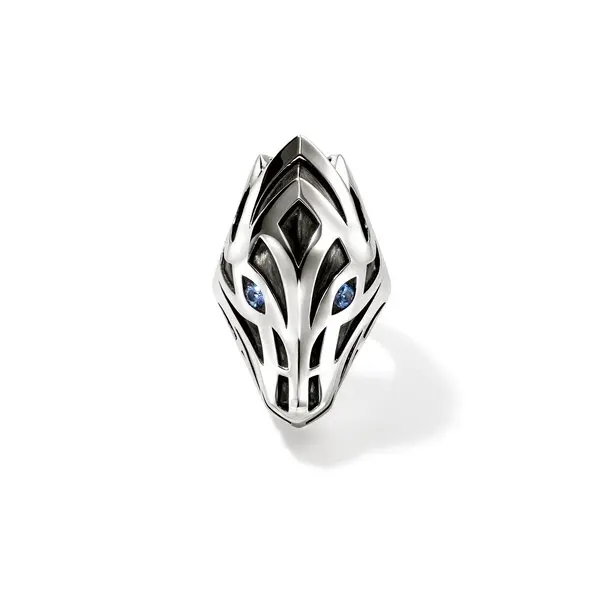 John Hardy Naga Ring With Blue Sapphires - Sterling Silver