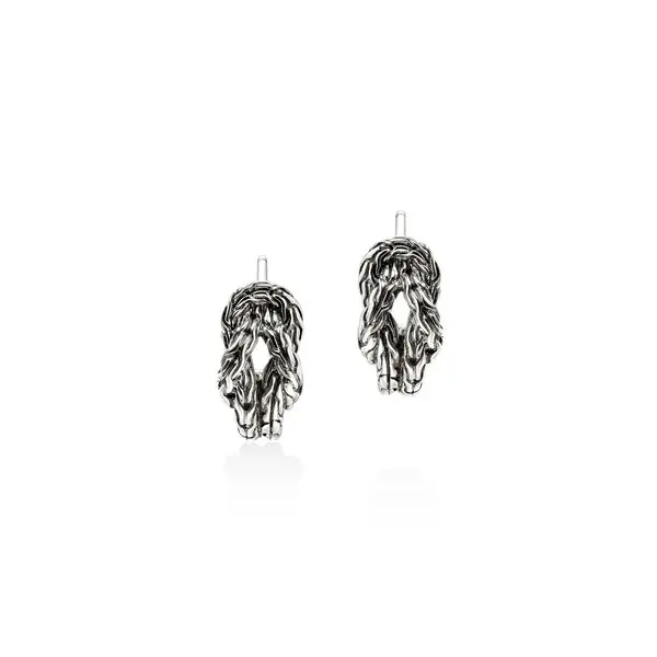 John Hardy Love Knot Hoop Earrings 13mm - Sterling Silver