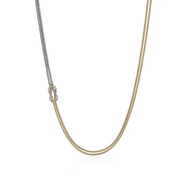 John Hardy Love Knot Two Tone Necklace - Sterling Silver