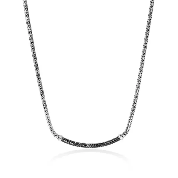 John Hardy Jh Essential Pavé Necklace - Sterling Silver