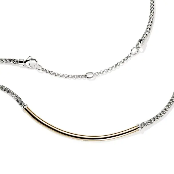 John Hardy Jh Essential Gold Bar Necklace - Sterling Silver