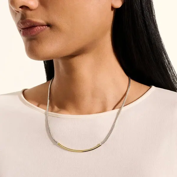 John Hardy Jh Essential Gold Bar Necklace - Sterling Silver