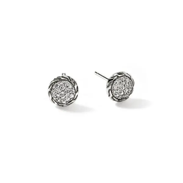 John Hardy Jh Essential Pavé Stud Earrings - Sterling Silver