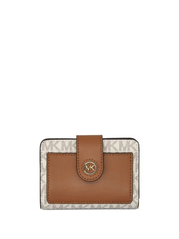 Michael Kors Small Logo-print Wallet - Neutrals