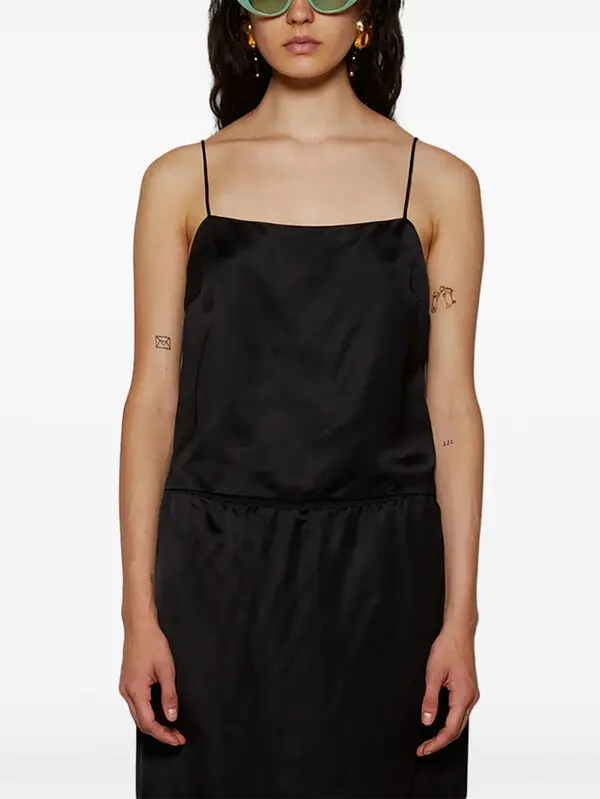 Wardrobe.NYC Sleeveless Satin Top