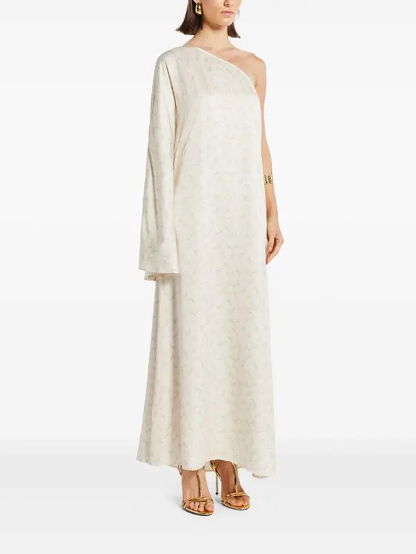 ROTATE BY BIRGER CHRISTENSEN Printed One-shoulder Maxi Dress