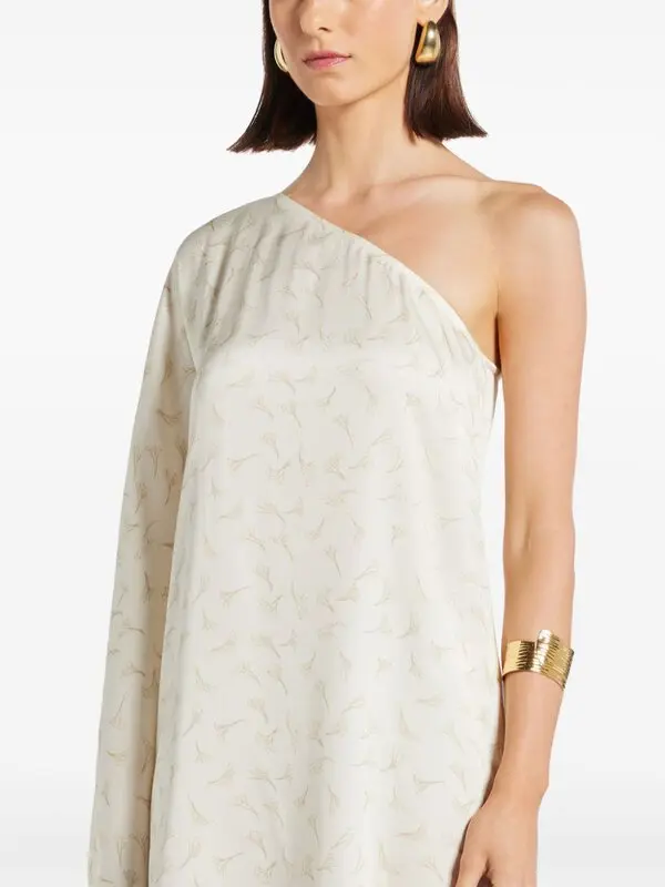 ROTATE BY BIRGER CHRISTENSEN Printed One-shoulder Maxi Dress