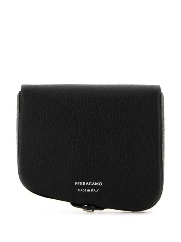 FERRAGAMO Leather Coin Purse - Black