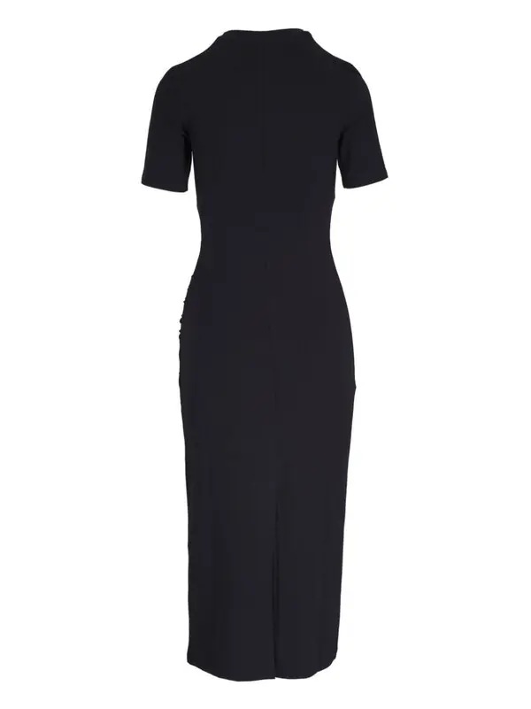 Vince Side-draped Midi Dress - Black