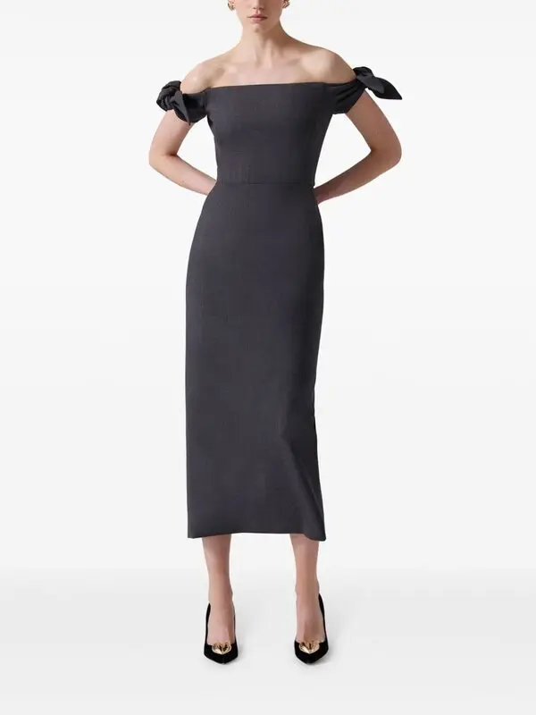 Carolina Herrera Off-shoulder Midi Dress