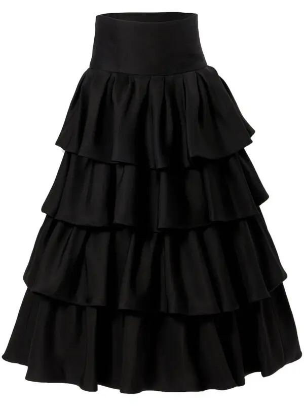Carolina Herrera Tiered Midi Skirt