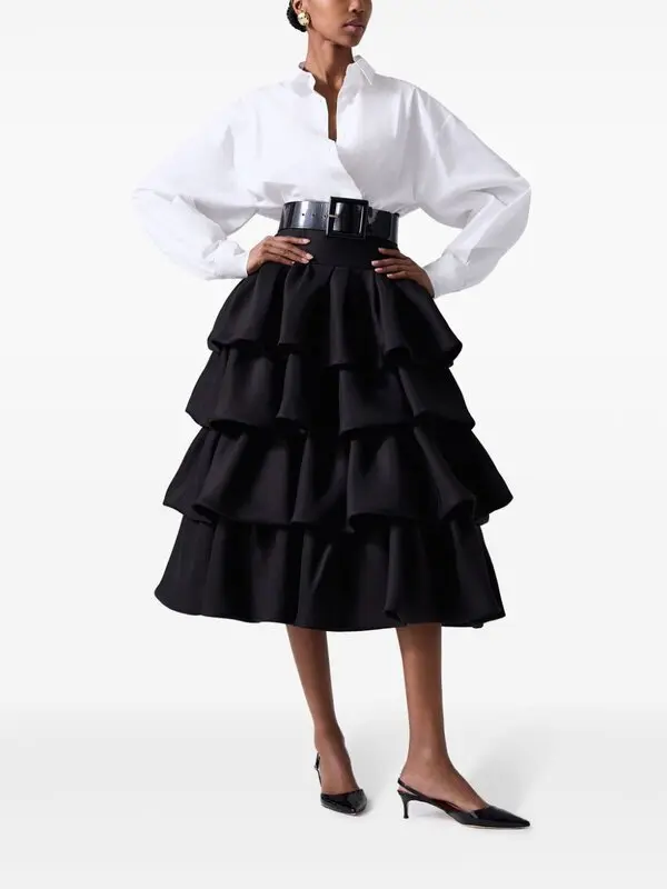 Carolina Herrera Tiered Midi Skirt