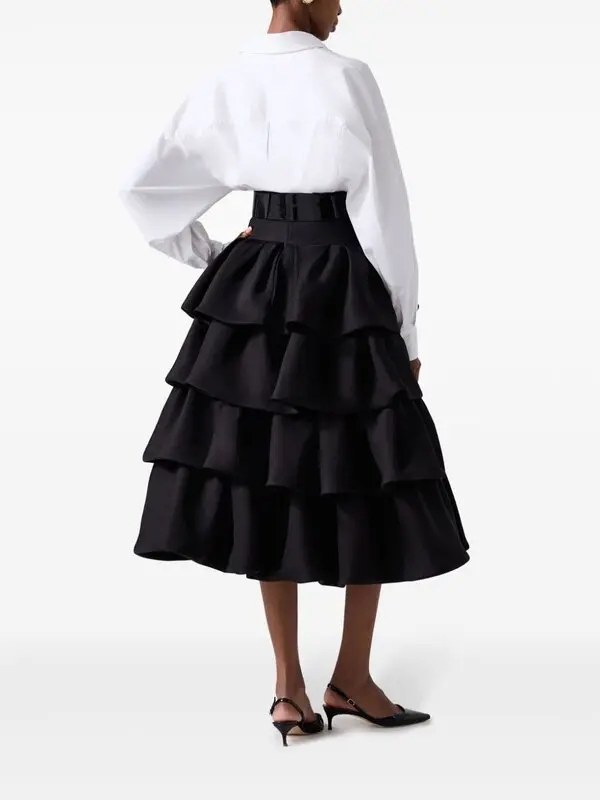 Carolina Herrera Tiered Midi Skirt