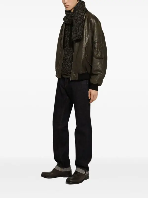 Dolce & Gabbana Leather Jacket - Green