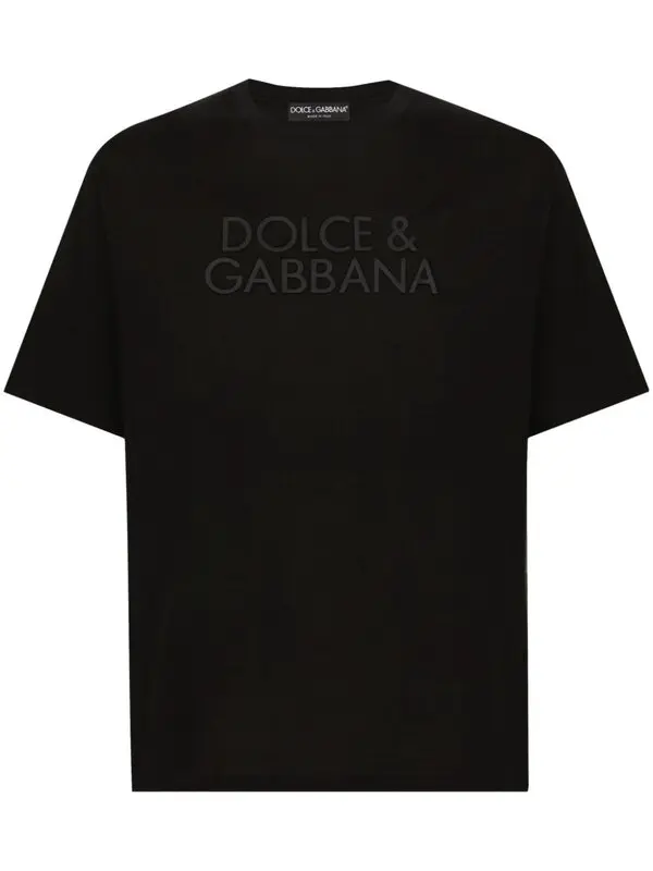 Dolce & Gabbana Logo-embroidered T-shirt - Black
