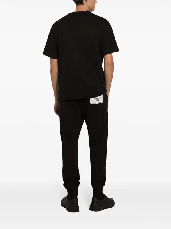 Dolce & Gabbana Logo-embroidered T-shirt - Black