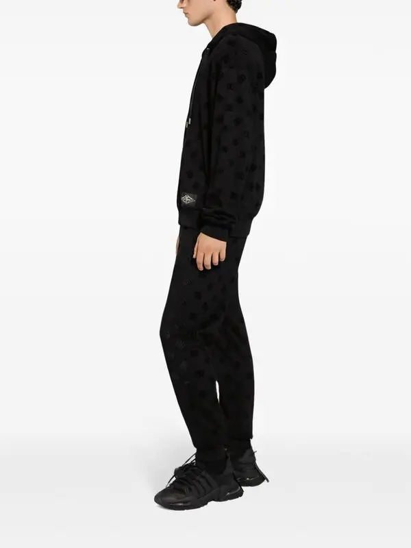 Dolce & Gabbana Monogram-embossed Cotton Track Pants