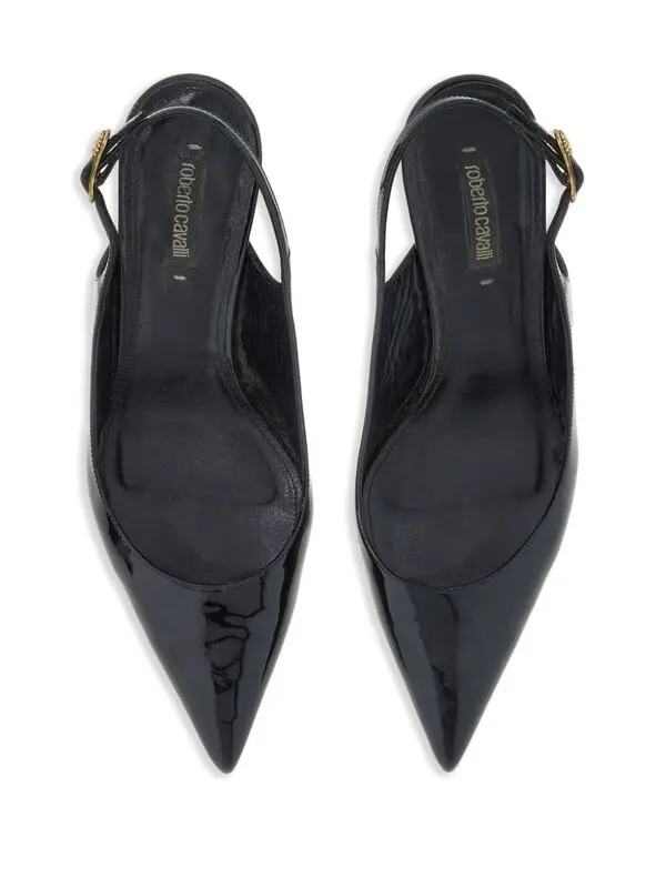 Roberto Cavalli Leather Slingback Pumps