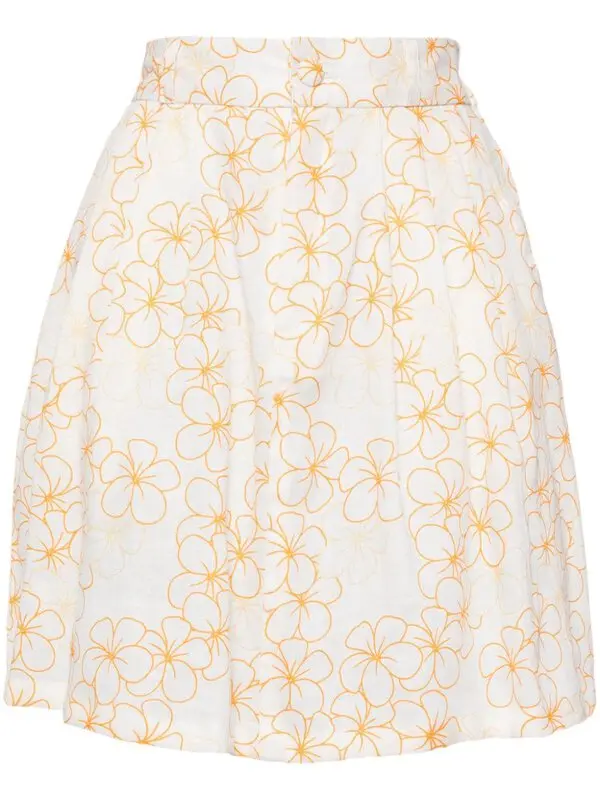 BAMBAH Daisy Mini Skirt - White