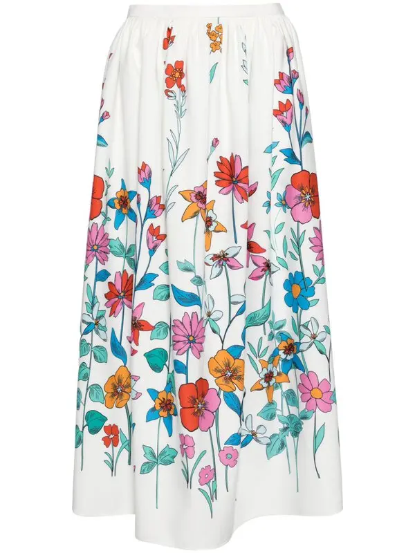 BAMBAH Hibiscus Midi Skirt