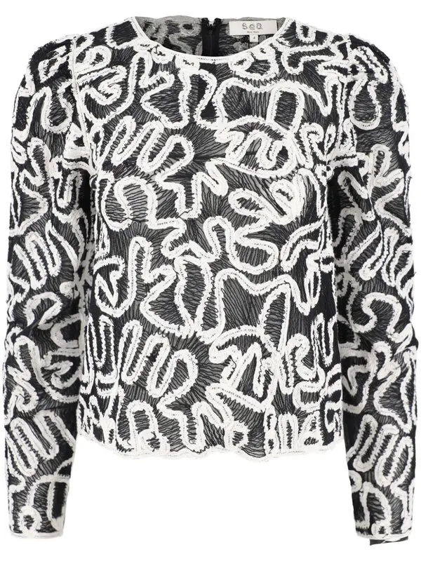 Sea Alice Embroidery Blouse