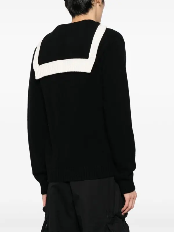 Off-White Wool Cardigan With Logo Detail