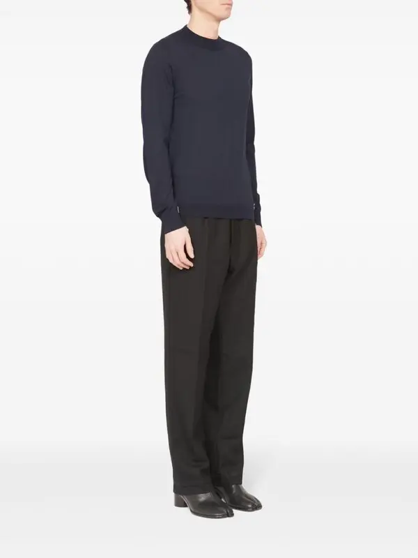MAISON MARGIELA Ribbed Wool Sweater - Blue