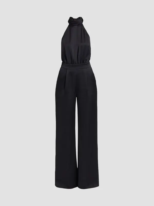 Ramy Brook Tatiana Satin Wide-leg Jumpsuit