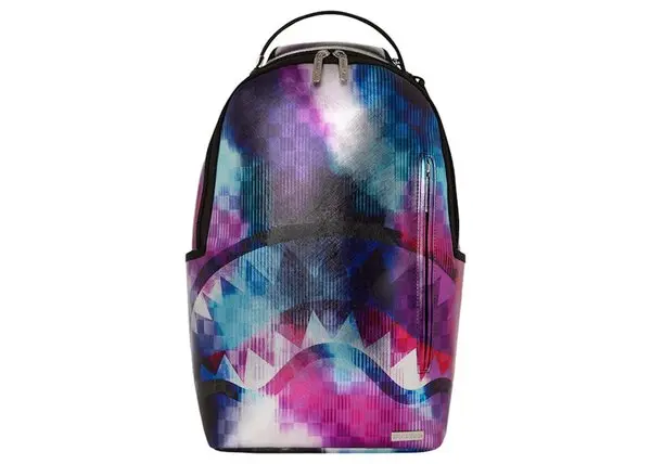 SPRAYGROUND Tye Check Sharkclub Electronica Backpack - Multicolor