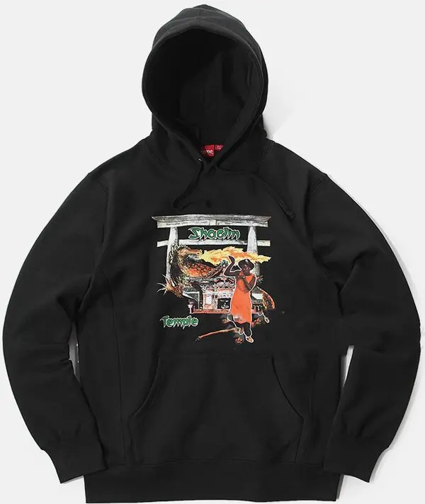 Supreme Barrington Levy Jah Life Shaolin Temple Hooded Sweatshirt - Black