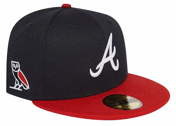 OVO X Mlb Atlanta Braves New Era Cap - Navy Blue