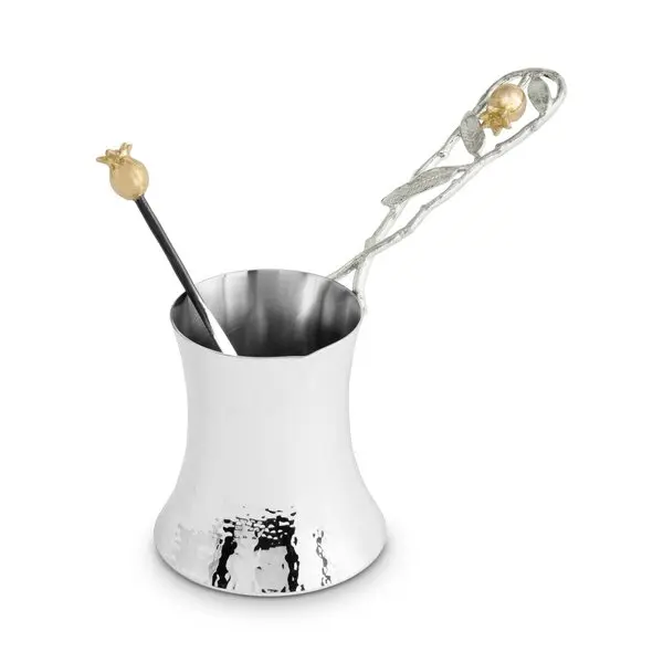 Michael Aram Pomegranate And Gold Tone Coffee Pot With Spoon