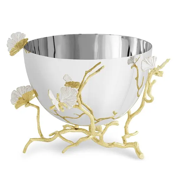 Michael Aram Butterfly Ginkgo Gold Serving Bowl - Silver