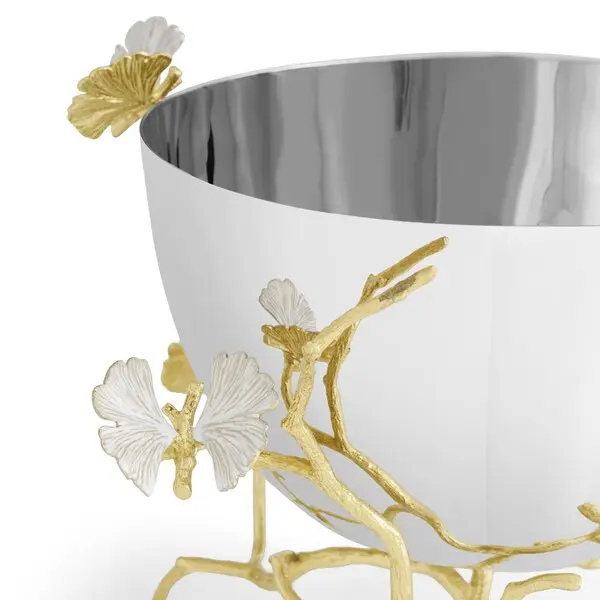 Michael Aram Butterfly Ginkgo Gold Serving Bowl - Silver