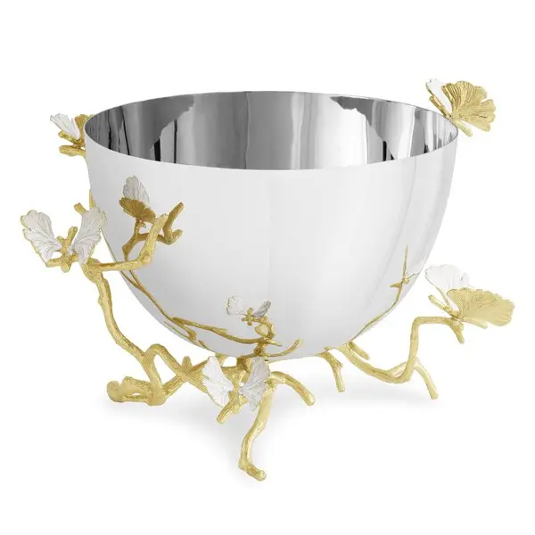 Michael Aram Butterfly Ginkgo Gold Serving Bowl - Silver