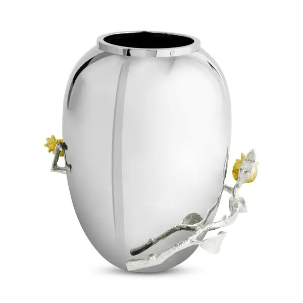 Michael Aram Pomegranate And Gold Medium Vase - Silver