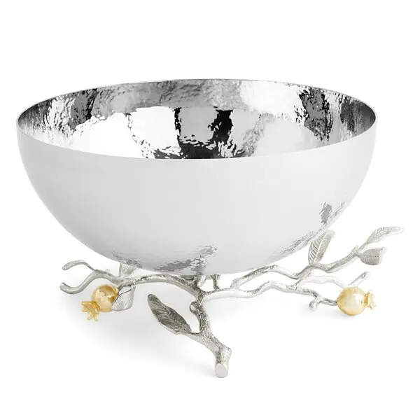 Michael Aram Pomegranate And Gold Serving Bowl - Silver