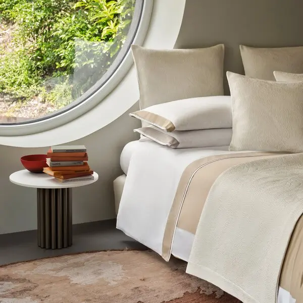 Frette Luxury Cloud Cotton & Silk Bedspread, King Exclusive - Milk